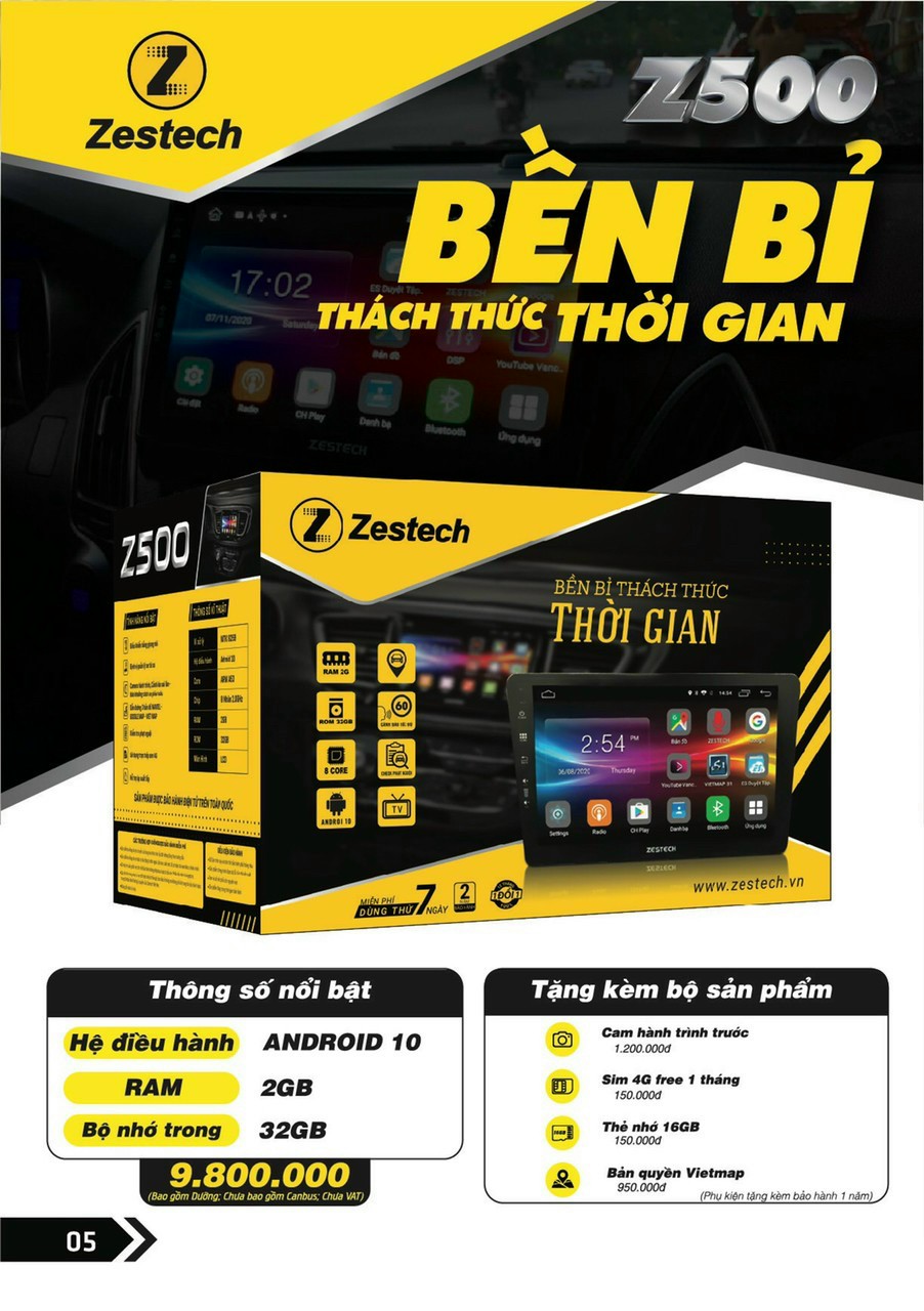 4. Chính sách ưu đãi của màn hình DVD Zestech Z500