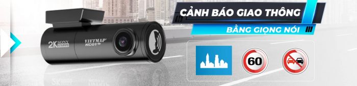 Camera hành trình VIETMAP KC01 trước sau